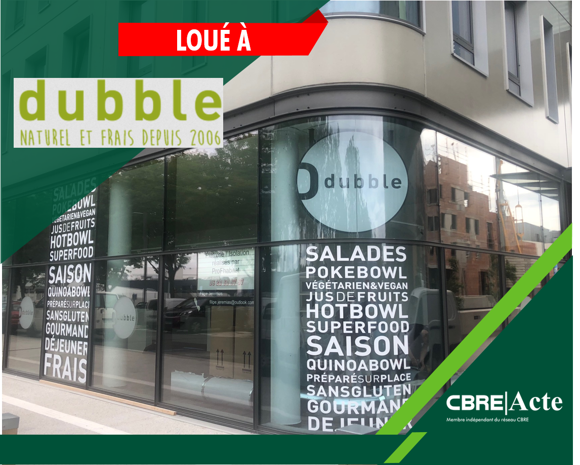 DUBBLE FOOD fait confiance à CBRE ACTE pour son implantation. › CBRE Acte